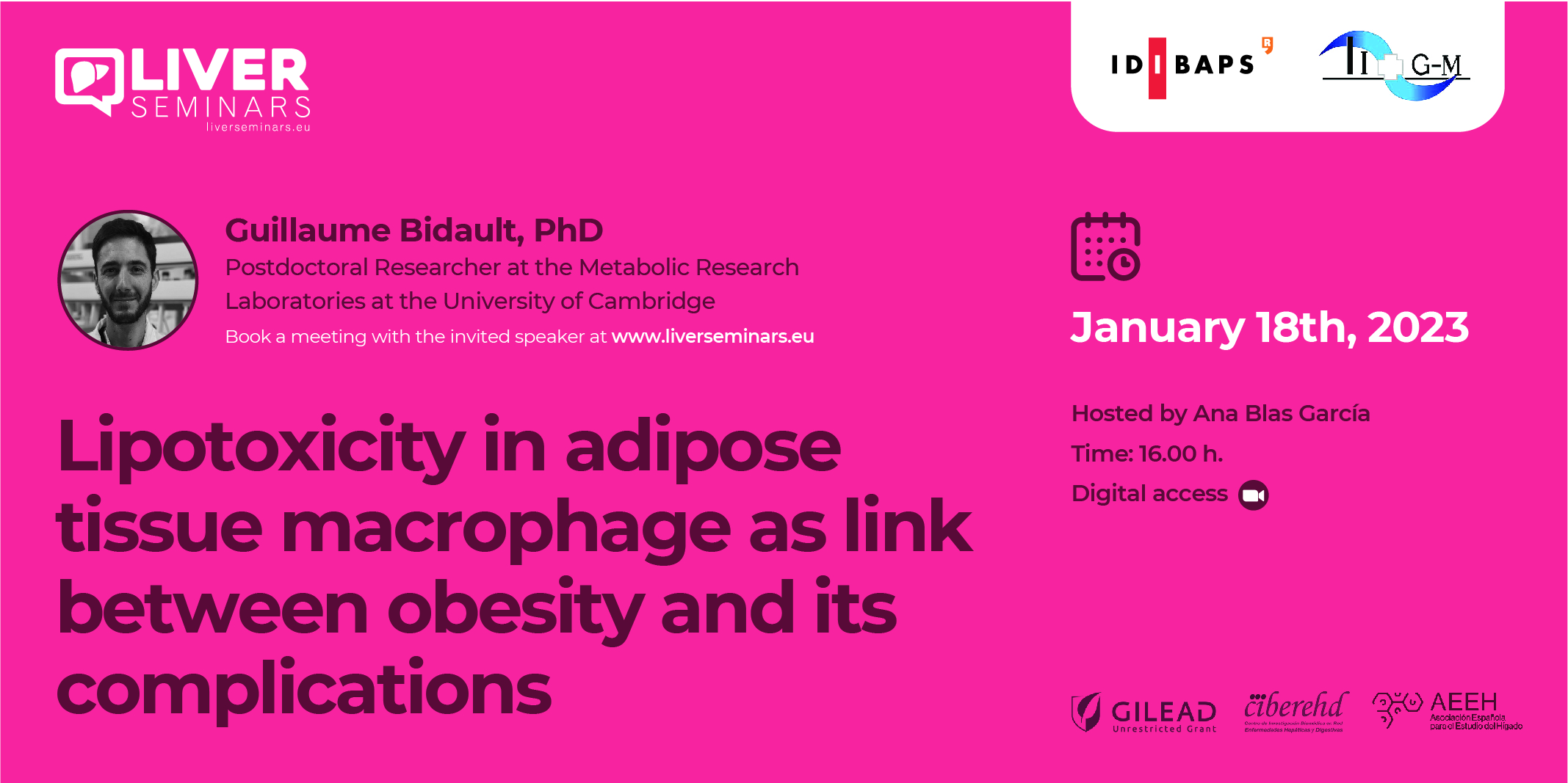 Liver Seminar: Lipotoxicity in adipose tissue macrophage as link ...