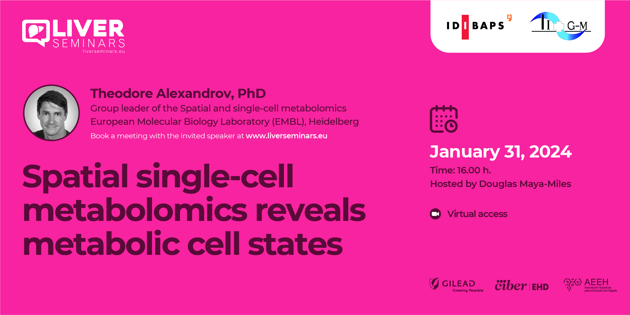 Idibaps Liver Seminar Spatial Single Cell Metabolomics Reveals
