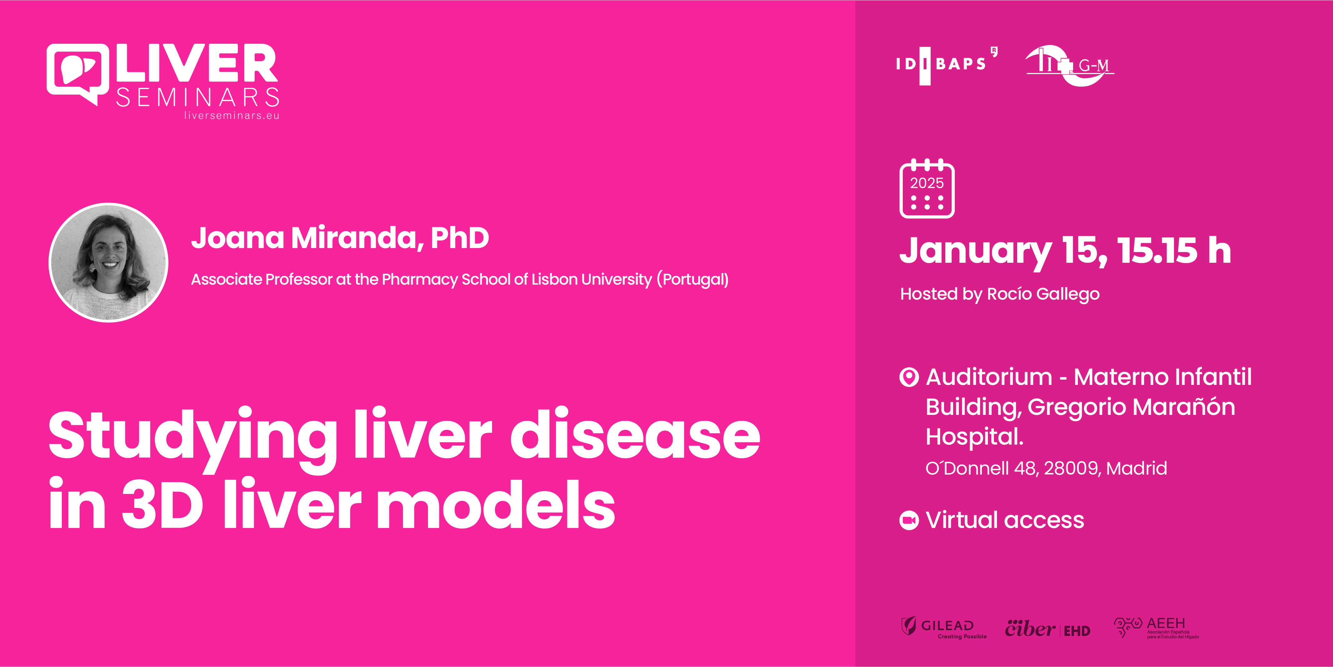 IDIBAPS Liver Seminar: Studying liver disease in 3D liver models